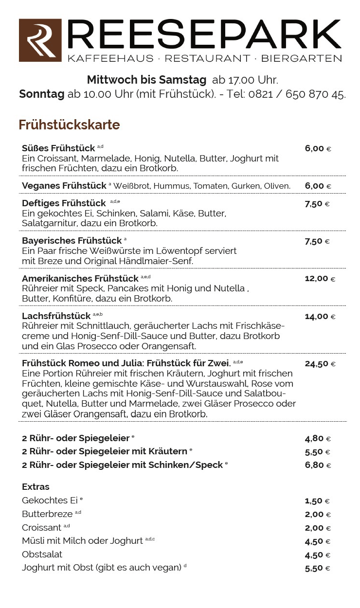 Reesepark - Kaffeehaus - Restaurant - Biergarten